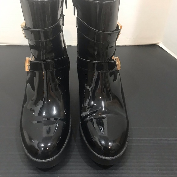 Shoes | Flexi Black Patent Ankle Booties | Poshmark